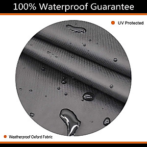 Fire Pit Cover - Waterproof 600D Heavy Duty Round Patio Fire Bowl Cover Black (Round - 50”D x 24”H)-Fits 45",46",48 inch,50 inch FirePit/Bowl Cover