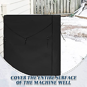 Pool Heat Pump Equipment Cover, 40 x 34 x 31 Inch, Black Heavy Duty Square 600D Oxford Cloth Pool Heater Cover with Waterproof PVC Inner Layer for Swimming Pool Heat Pump