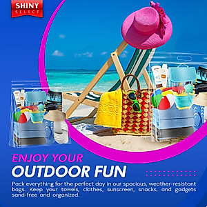 Shiny Select 15 Gallon Jumbo Storage Bag w/Handle & Zipper Top 26x26, 4 Bags - Clear Big Plastic, Extra Large XL, 4 Mil Thick Heavy Duty for Towels, Clothes, Blanket, Pillows, Seasonal Decoration