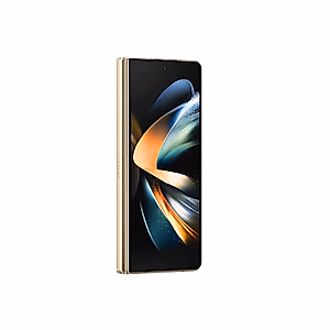 Galaxy Z Fold 4 Cell Phone, Factory Unlocked Android Smartphone, 256GB, Flex Mode, Dual Sim (1x eSim + 1x Nano) Multi Window View, Foldable Display, Korean International Version, Beige