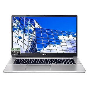 Acer Chromebook Laptop 17inch Screen - Google Chromebook 2023 - Long Battery Life - Wi-Fi6 - Numeric Keyboard - USB C - Webcam - School Laptop for Adults (4GB RAM |128GB eMMC+32GB SD Card)