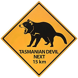 Beistle 54306 Outback Road Sign Cutouts-4 Pcs, 14'' 13'' .1'', Yellow/Black