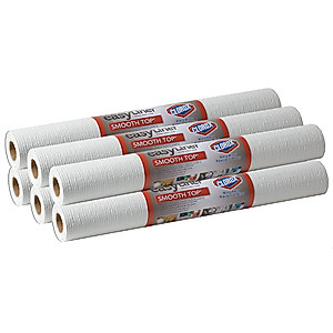 Duck Brand 284380 Smooth Top EasyLiner Shelf Liner with Clorox, 20 in x 6 Ft, White, 2 Rolls