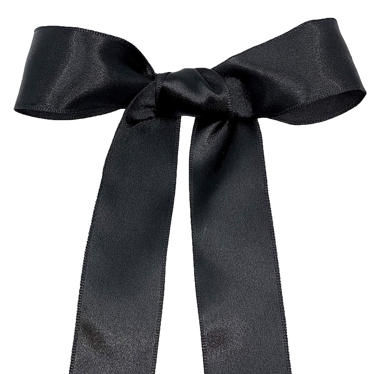 Morex Ribbon Wired Satin Ribbon, 1.5 inch by 10 Yard, Black, 09609/10-613