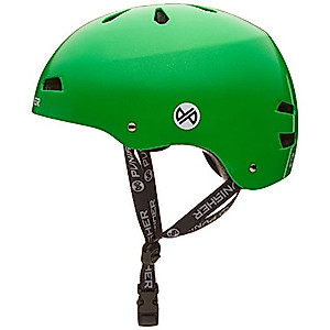 Punisher Skateboards Pro 13-Vent BMX Bike and Skateboard Helmet, Bright Neon Lime Green, Youth/Teen 9+, medium (9283)