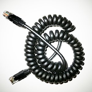 Curlynet Spiral-Coiled Ethernet Cat5e 24AWG Cable (Small)