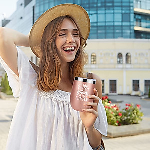 Hopedoit Camping Gifts Wine Tumbler 12OZ, Camping Gifts for Women, Camper Gifts, Gifts for Campers, Queen of The Camper, Gifts for RV Campers, Camping Gifts for Camper, Cool Gifts for Camping Lovers