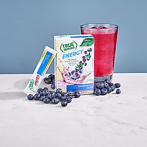 True Lemon Energy, Blueberry Acai & Strawberry Dragonfruit Drink Mix with By The Cup Mood Spoons