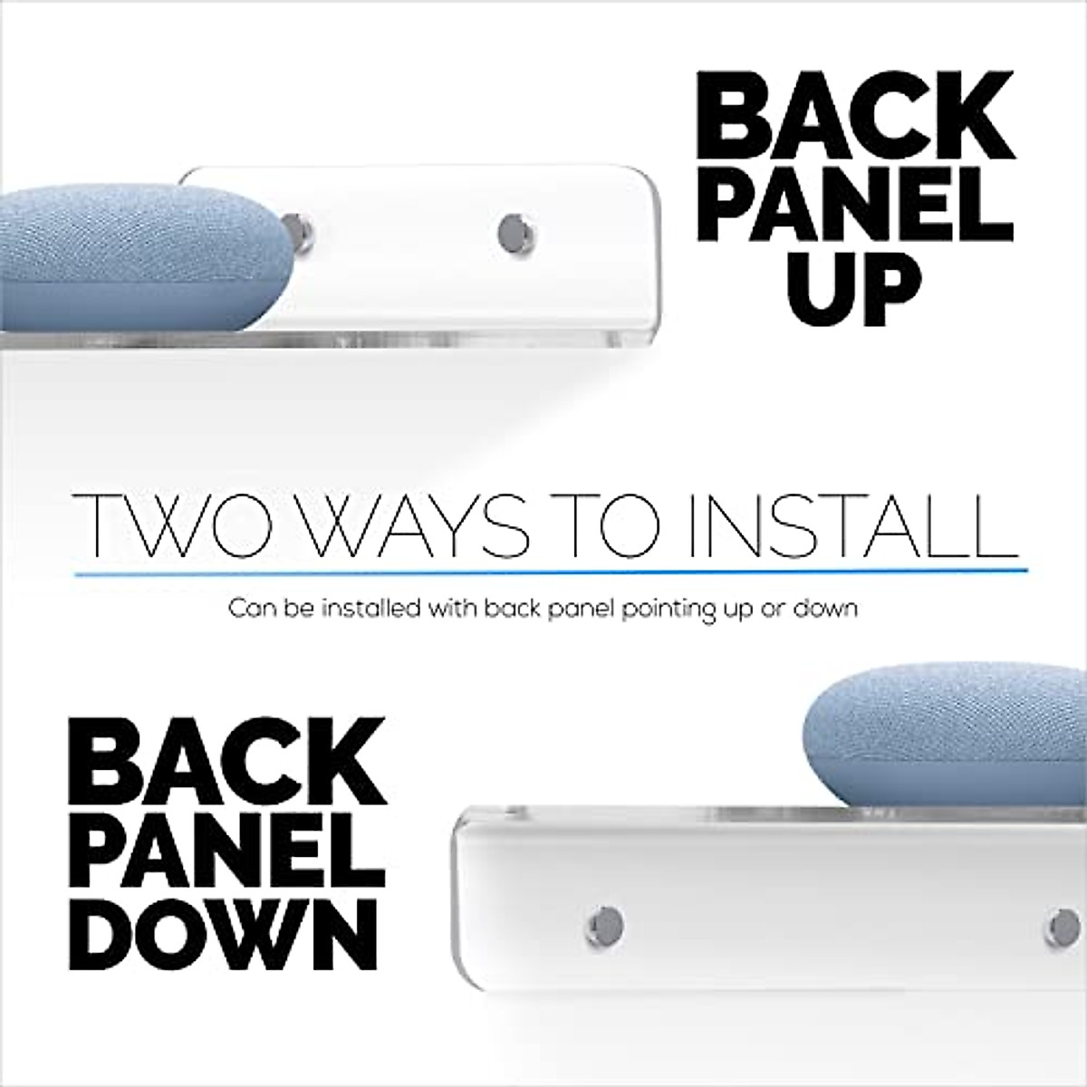 BRAINWAVZ 3-Pack Mixed Size Corner Shelf (8” 9.5” & 10”) for Speakers, Books, Decor, Plants, Cameras, Photos, Kitchen, Bathroom, Routers & More Universal Small Holder Acrylic Wall Shelves (Clear)