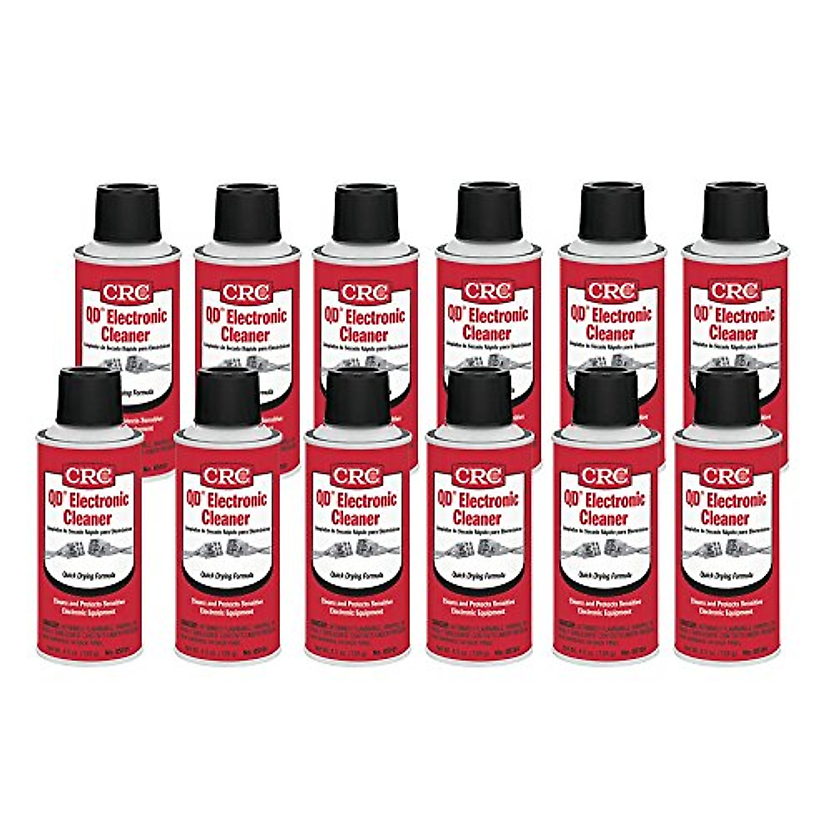 CRC 05101-12PK QD Electronic Cleaner Aerosol, 4.5 fl. oz, 12 Pack