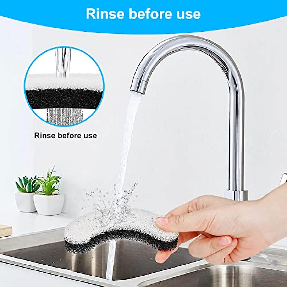 VinDox Pet Water Fountain Filters - Replacement Foam Filters for WF050 & WF100 Cat Drinking Fountains, 8-Pack