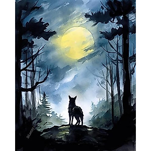 Cross-Stitch Stamped Kits, 11CT 3 Strands 16x20 inch, Athletic Border Collie Printed Cross Patterns, Embroidery Crafts Needlepoint Kit, Beginners Starter Kits, DIY Handmade Gifts