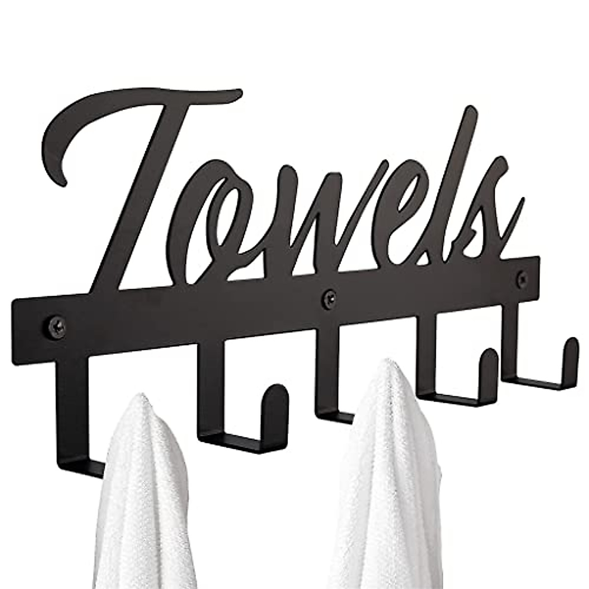 FCMLD Storage Hook Towel Holder Wall Mounted Hanger Metal Waterproof Organizer Hanger Rack Shelf for Bathroom Kitchen Bar Accessories