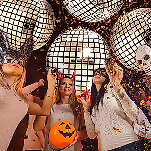 12 Pcs 32 Inch Large Disco Ball Balloons 70s Disco Party Decorations 4D Aluminum Foil Disco Ball Decor Party Decors and Supplies for Disco Birthday wedding party Dance New Year Baby Shower