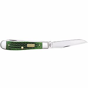 Case WR XX Pocket Knife John Deere Green Trapper Item #15707 - (6254 SS) - Length Closed: 4 1/8 Inches