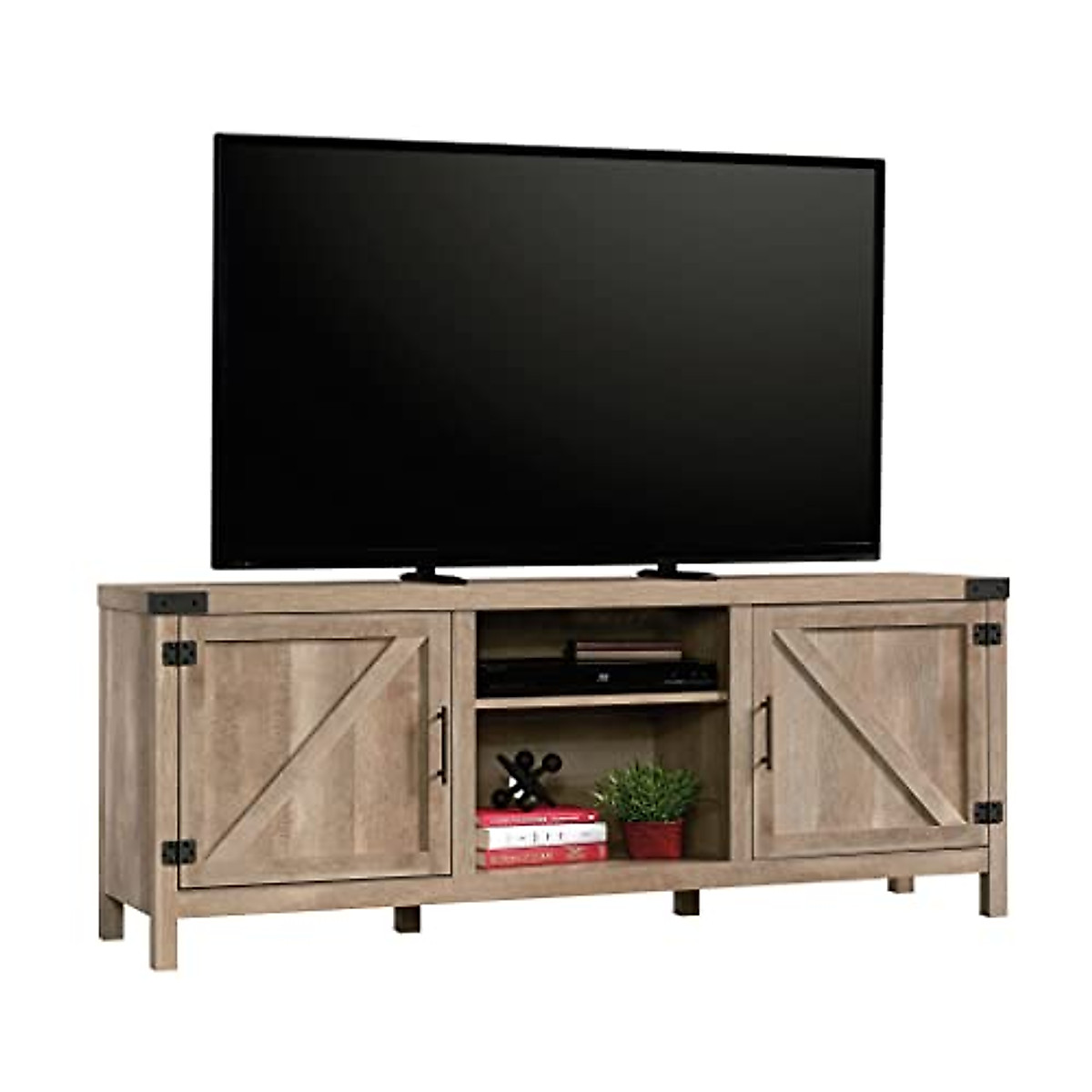 Sauder Bridge Acre Credenza, for TV's up to 65", Lintel Oak Finish