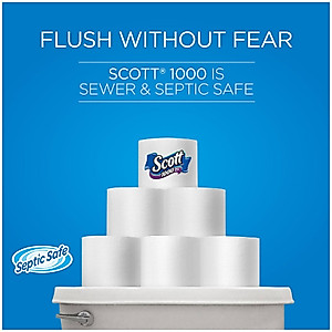 Scott Regular Roll Toilet Tissue, 1 Ply, White, 8 Rolls