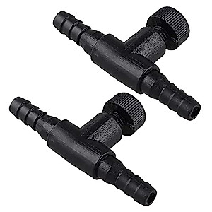 DFsucces Aquarium Control Valves,10 Pack T Shaped Control Valve,Single Way Plastic Air Flow Control Regulator,for Fish Tank Pump 4mm ID Tubing