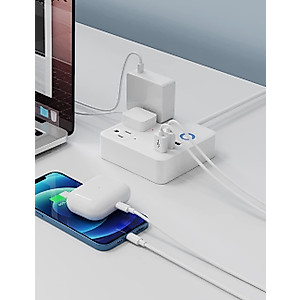 Smart Power Strip, Maxcio USB Surge Protector Compatible with Alexa & Google Home, Smart Outlets with 3 USB Ports, APP Individual Control, Smart Home Office Multi-Plug Extension Cord for Home, Travel