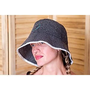 Sauna Hat, Handmade Wool Cap for Sauna, Protect Hair, Stay in Sauna Longer, Enhance Sauna Benefits, Regulate Temperature. Gift for Sauna Users, Sauna Accessory for Women and Men.