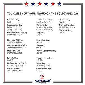 Homissor American Flags 3x5 for Outside US Flag Made in USA - Outdoor Heavy Duty United State Flag Embroidered Stars Durable Nylon for All Weather High Wind Sewn Stripes With Brass Grommets