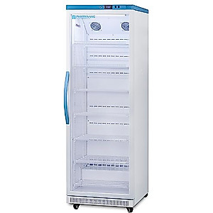 Summit Appliance ARG18PV Performance Series Pharma-Vac 18 Cu.Ft. Upright Glass Door All-refrigerator with Silver-ion Handle, Interior Light, Access Port and Hospital Grade Cord Green Dot Plug, White