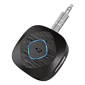 BLACKHORSE Bluetooth 5.3 Transmitter Receiver, Bluetooth AUX Adapter for Car, 2-in-1 Wireless Audio Adapter for TV/Home Stereo/Headphones/Speakers, with 3.5 mm AUX Input/Output