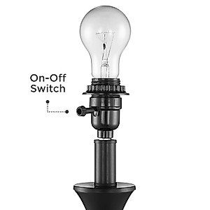 360 Lighting Joyce Modern Table Lamps 24" Tall Set of 2 Black Metal White Linen Tapered Drum Shade Decor for Bedroom Living Room House Home Bedside Nightstand Office Entryway Kids Family