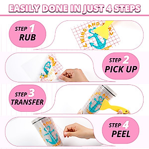 Transfer Tape for Vinyl - 12" x 10 FT w/Red Alignment Grid Clear Transfer Paper for Adhesive Vinyl - Medium Tack Vinyl Transfer Tape for for Decals Signs Windows Stickers