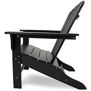 Trex Outdoor Furniture Yacht Club Shellback Adirondack Chair in Charcoal Black