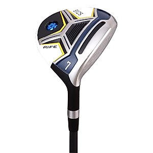 Rife Golf Men's 812s Offset 7 Wood Club, Right Handed Regular Flex with Men's Size Black Pro Velvet Grips