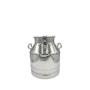 Stainless Steel(304 Grade) Milk, Maple Syrup Transport Cans, Sealed Lid & Optional Spigot (20 Liter (5.3 Gal.), Including Dispenser)