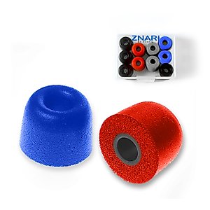 Earbud Foam Tips with Protective Case - Sports Earphone TIp - 5 Pairs 10 Pieces - Medium Multi-Color