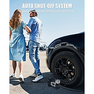 Avid Power 12V DC Portable Air Compressor, 30L/M Fast Inflation, Auto Tire Inflator with Pressure Gauge, Air Pump for Car Tires & Many inflatables