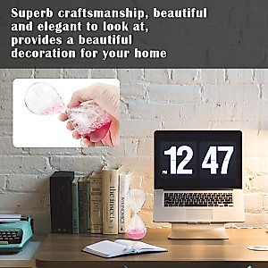 FERCAISH Bubble Liquid Glass Hourglass Timer, Creative Time Management Hourglass Table Decoration Durable Glass Construction (Pink)