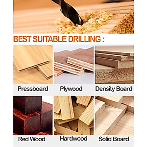 Brad Point Woodworking 60Pcs Drill Bit Set Drill for Hardwood Softwood