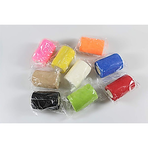 GooGou Self Adherent Wrap Bandages Self Adhering Cohesive Tape Elastic Athletic Sports Tape for Sports Sprain Swelling and Soreness on Wrist and Ankle 6PCS 3 in X 14.7 ft (Black)