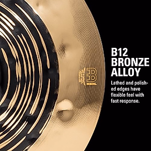 Meinl Cymbals Classics Custom Dual 15" Hihat Cymbal Pair for Drum Set, Dark/Brilliant — Made in Germany — B12 Bronze, 2-Year Warranty, (CC15DUH)