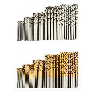100pcs HSS Drill Bit, Coated Drill Bit, White Drill Bit Set High Speed Steel