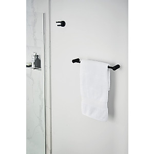 Moen Align Matte Black Modern Double Swivel Robe Hook, YB0402BL