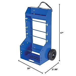 Vestil WIRE-D-WHK Portable Unit with Casters and Handle for Wire Reel Caddy, 21-7/8" Length, 29" Width, 47-5/16" Height