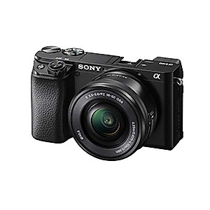 Sony Alpha A6100 Mirrorless Camera with 16-50mm Zoom Lens, Black (ILCE6100L/B)