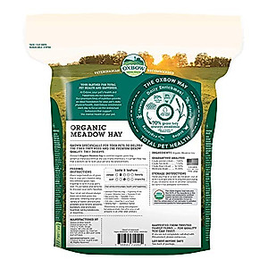 Oxbow Animal Health Meadow Hay - All Natural Hay for Rabbits, Guinea Pigs, Chinchillas, Hamsters & Gerbils - 15 oz.