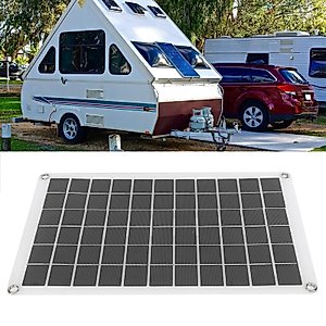 POCREATION Monocrystalline Solar Panel, IP65 Waterproof Portable Solar Cell Panel 100W Monocrystalline 12 24V USB Output for Car Trailers Yacht