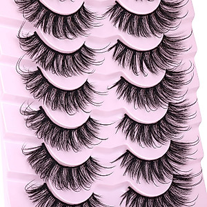 Fairy Strip Lashes That Look Like Extensions Dramatic Faux Mink Eyelashes Fluffy Long Cat Eye Wispy False Lashes Extensions Strip Eyelashes Pack