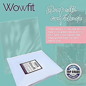 Wowfit Cello Bags,10 CT 16x24 inches Clear Cellophane Bags Perfect for Gift, Presents, Wine Bottles, Bridal/Baby Showers and More (Flat, No Gusset, 16x24 inches, NOT Include Ribbon)