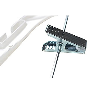 NAHANCO 1500RCHU Plastic Suit Hanger with Metal Swivel Hook and Pinch Clips, Heavy Weight, 17", White (Pack of 25)