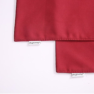 Augbunny 100% Cotton Canvas Travel Laundry Bag, 2-Pack (Large, Burgundy)