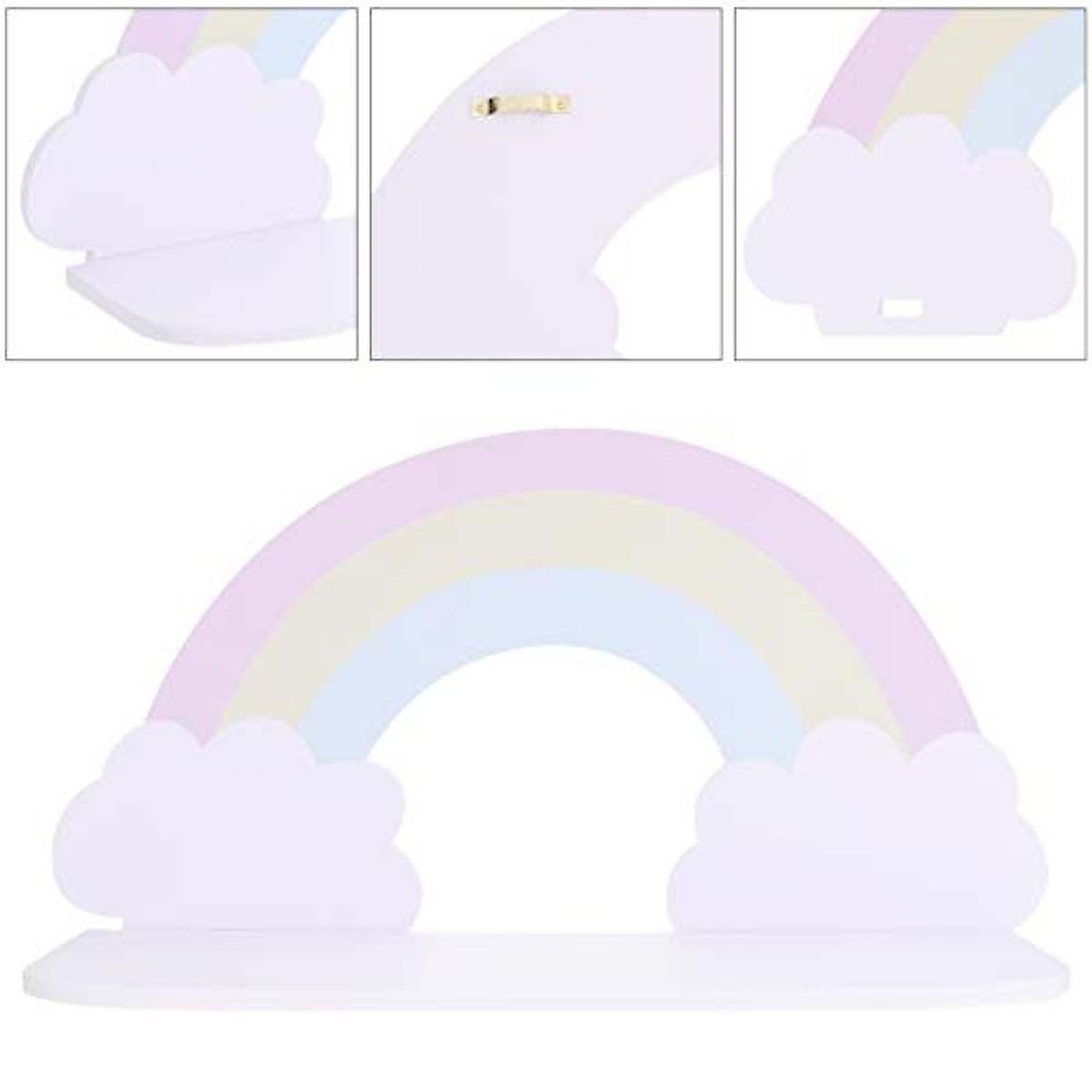 Hemoton Pink Cloud Shelf Wall Storage Shelves Wood Floating Shelves Wall Mounted Cloud Shelf for Kids Bedroom Living Room Bathroom Kitchen Office Decor