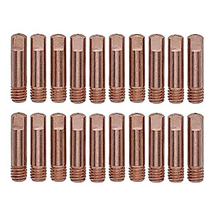 GZTIGWELD 20pk Contact Tip .035'' & 0.9mm M6x25mm Copper Accessory for MB-15AK MIG/MAG Welding Torch